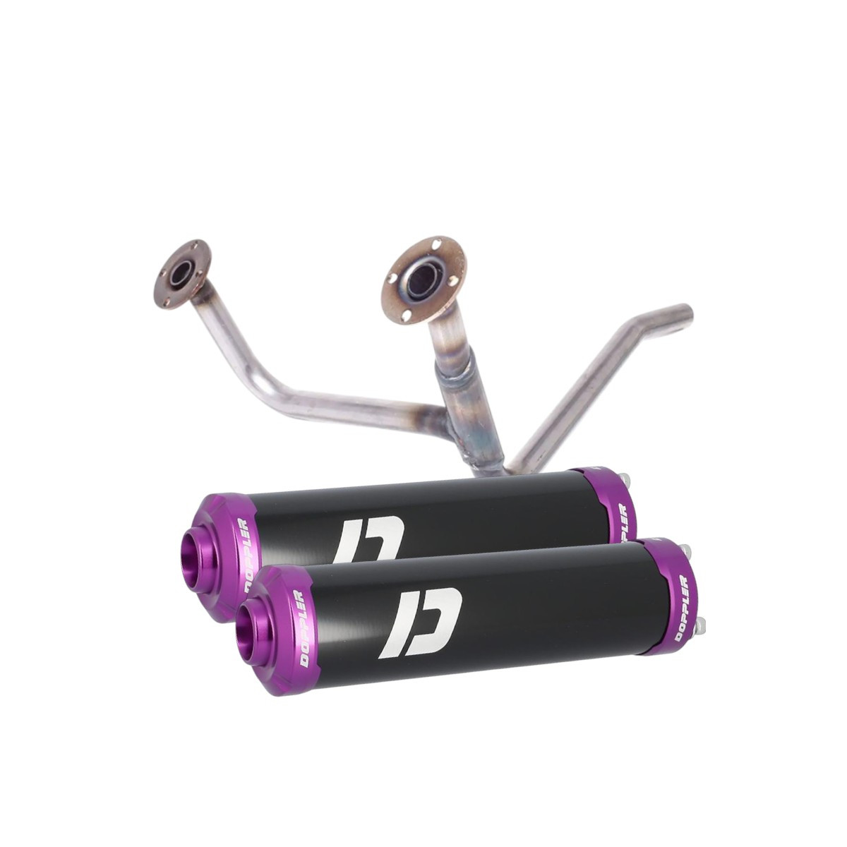 Doble salida MOST Silenciadores DOPPLER Negro/Lila- RIEJU MRT después 2022